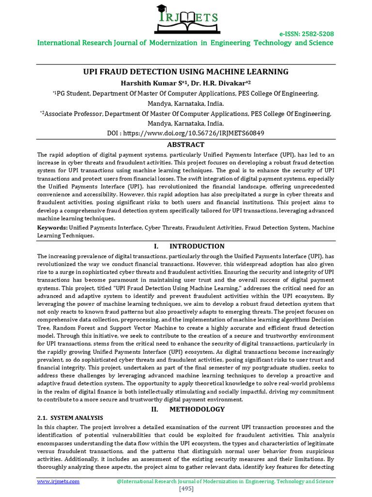 Fin Irjmets1723025229-1 | PDF | Machine Learning | Computer Security