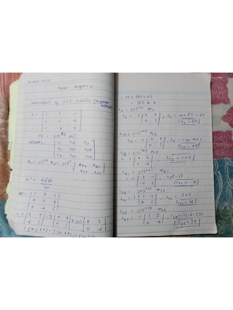 Linear Algebra Notes | PDF