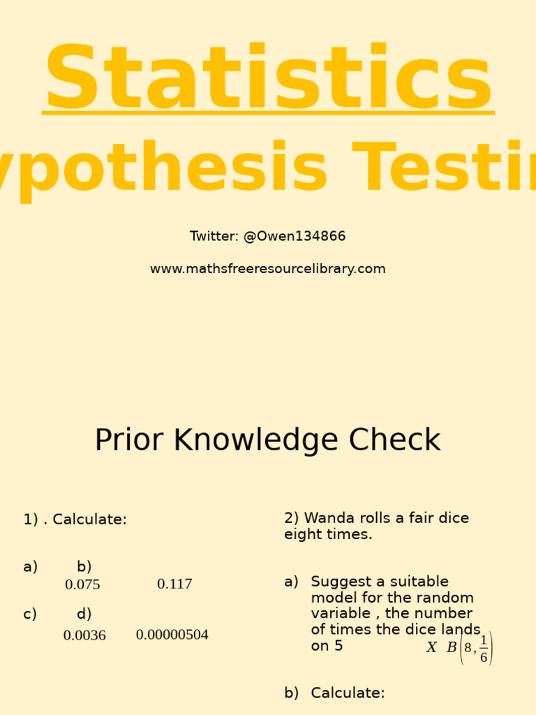 7) S Hypothesis Testing | PDF | Null Hypothesis | Statistical Significance