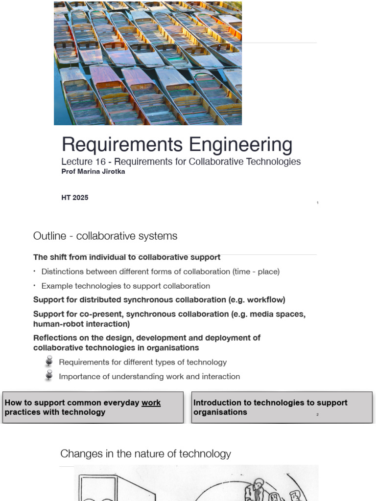 Lecture 16-Requirements For Collaborative Technologies - Requirements ...
