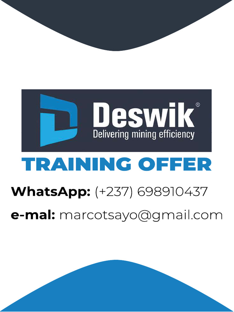 Deswik Software Training Overview | PDF