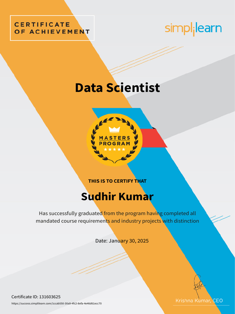 15. Data Scientist Certificate | PDF