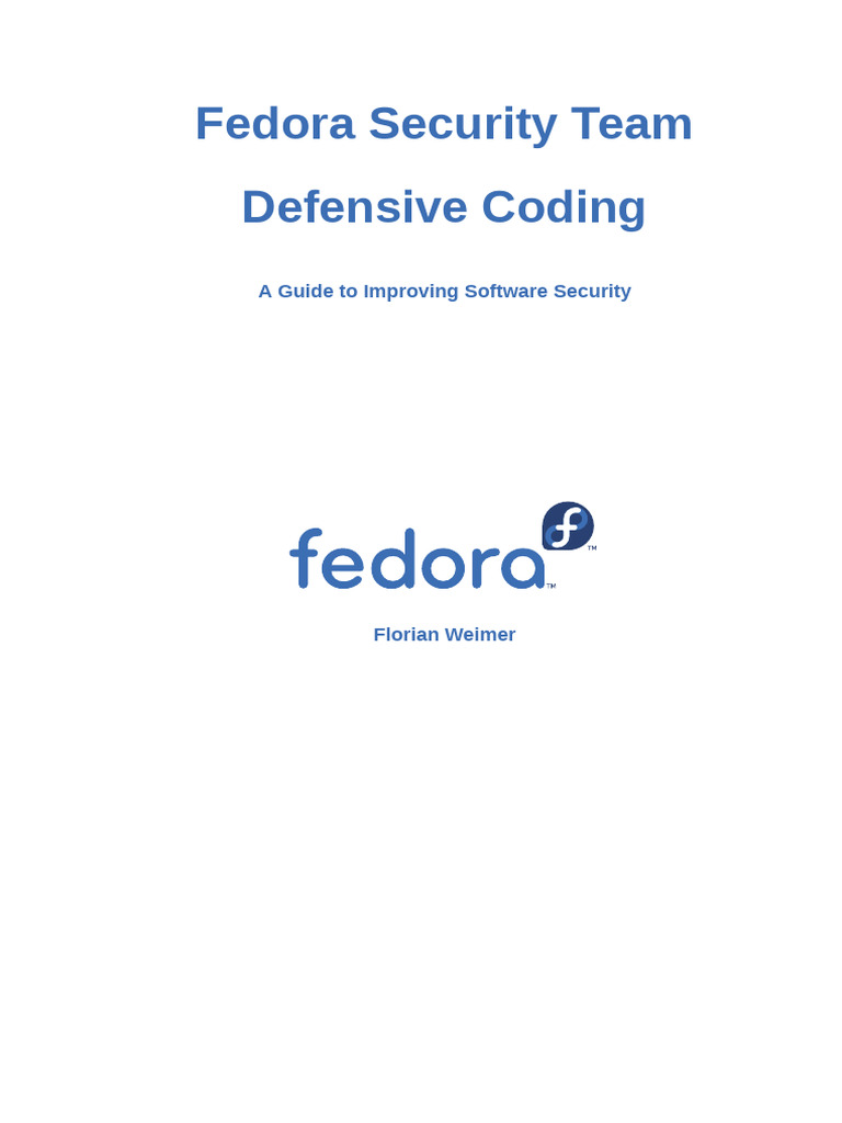 Fedora - Security - Team 1 Defensive - Coding en US | PDF | Pointer (Computer Programming) | C ...