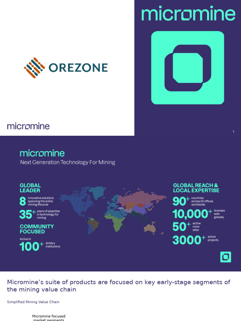 Micromine Overview - Orezone | PDF | Mining | Cloud Computing