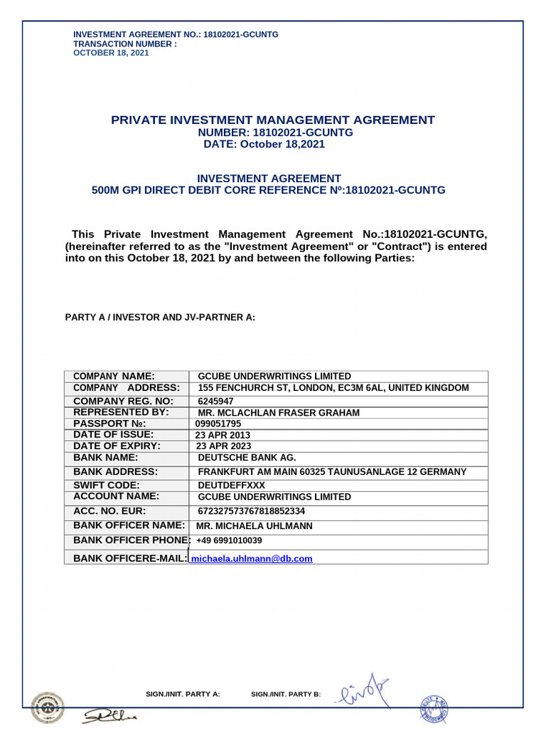 GCUBE-NTG AGREEMENT GPI TRANSFER | PDF | Arbitration | Business Law