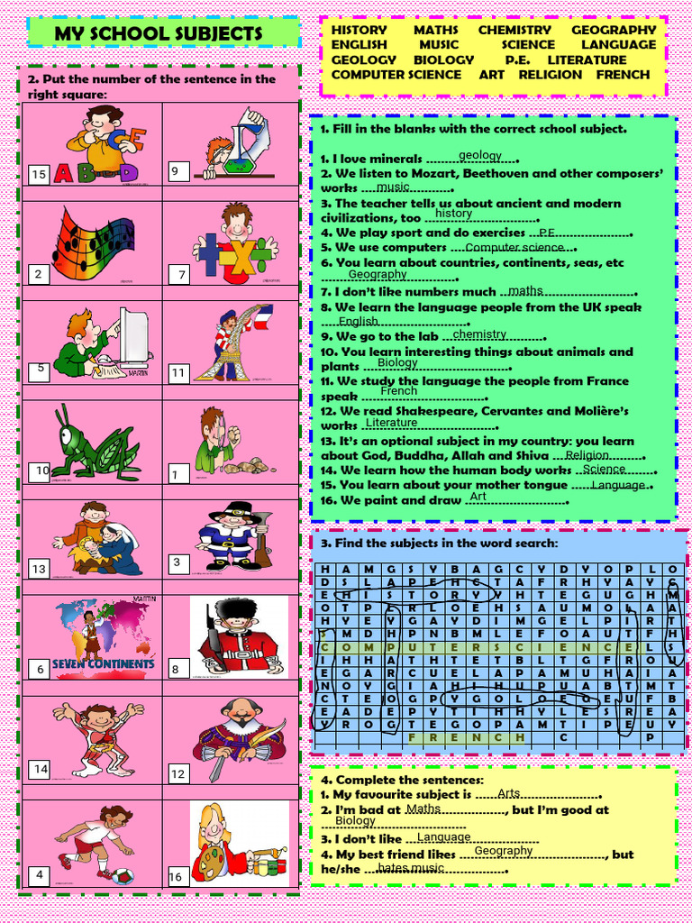 My School Subjects: Music | PDF
