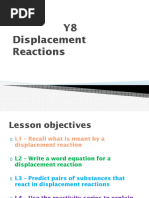 KS3 Chemistry Worksheet - Displacement Reactions | PDF