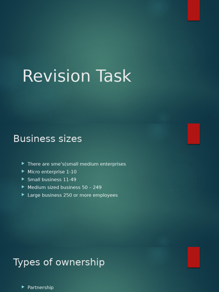 Revision Task | PDF