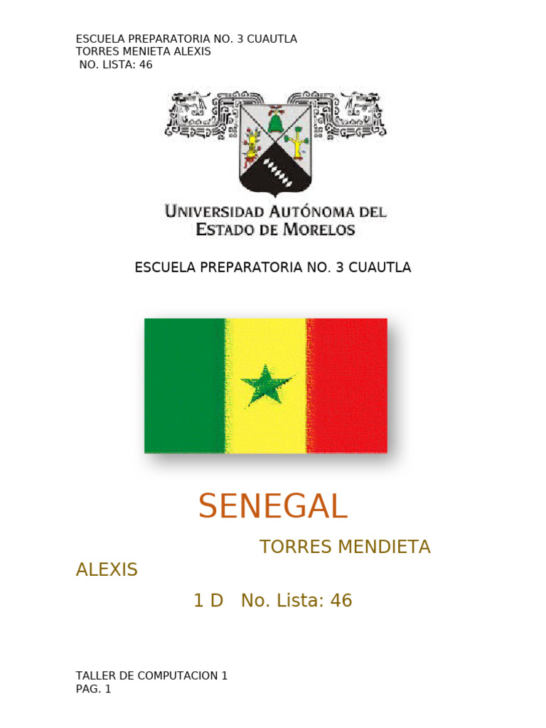 Senegal 1 D-1 | PDF | Senegal | México