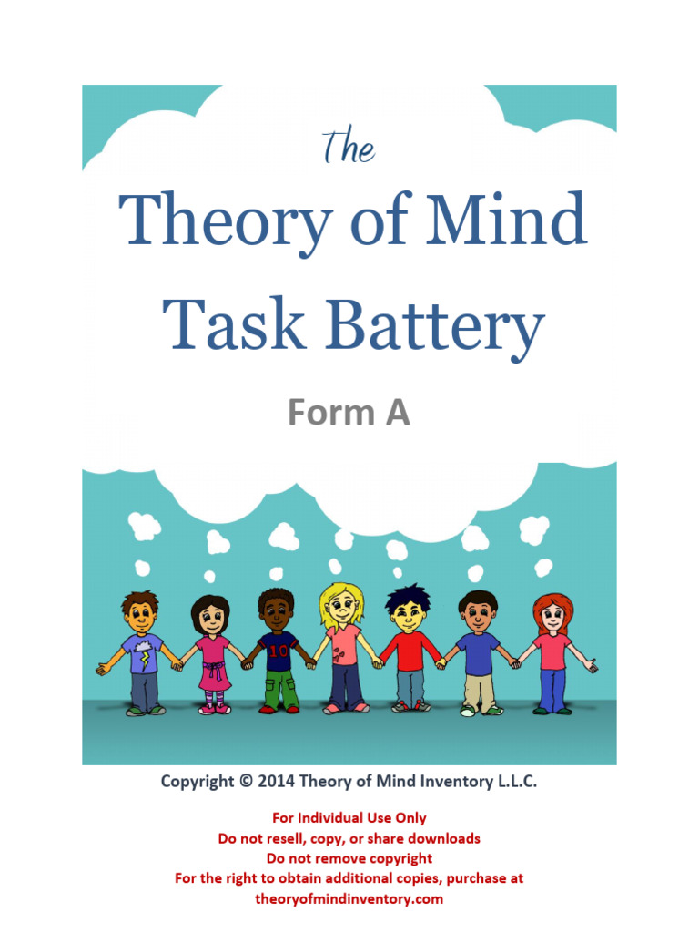 Theory of Mind Task Battery Form A | PDF