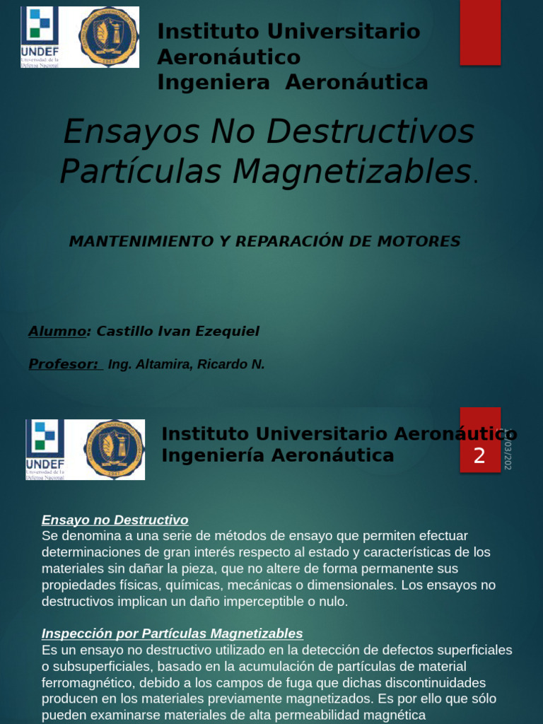 Ensayos No Destructivos Partículas Magnetizables Ivan9-10 | PDF | Pruebas no destructivas ...