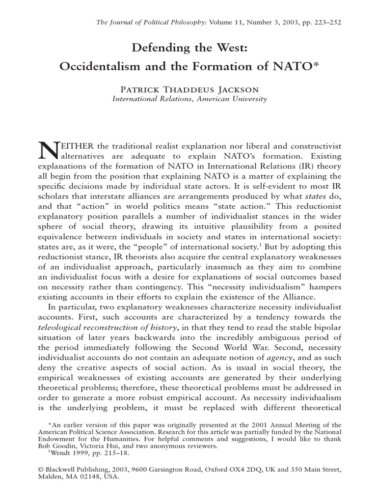 defending_the_west | PDF | Causality | Determinism