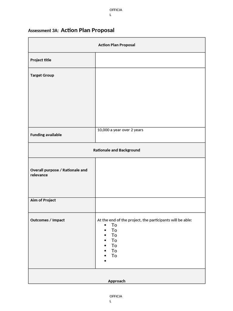 Action Plan Proposal Blank Template-2 | PDF | Mentorship | Refugee