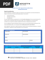 Special Consideration Application Form | PDF | Technology & Engineering