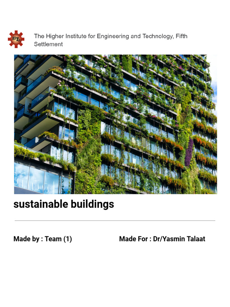 Sustainable Buildings PDF Team 1 | PDF | Internet Of Things | Building Automation