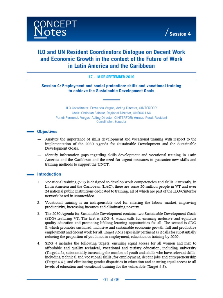 ILO - Concept Notes 4 - Skills and Work | PDF | International Labour ...