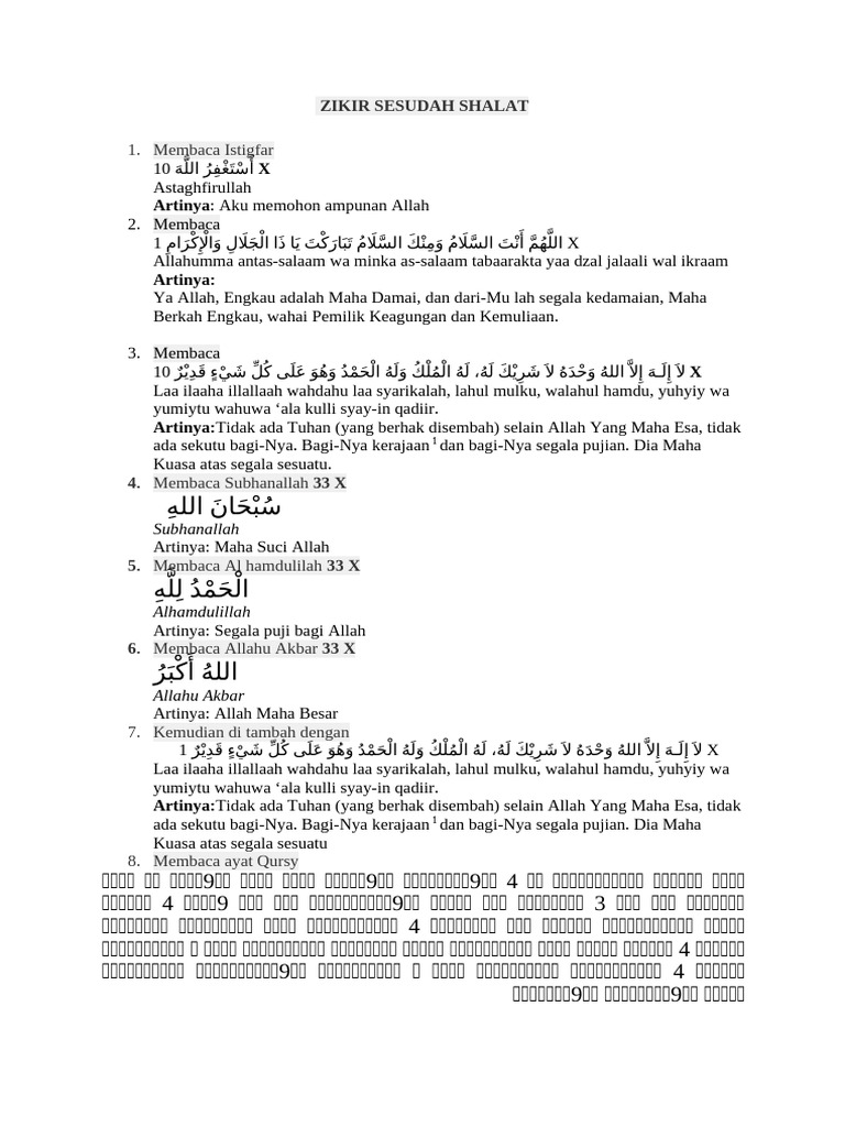 Zikir Sesudah Salat 1446 H | PDF