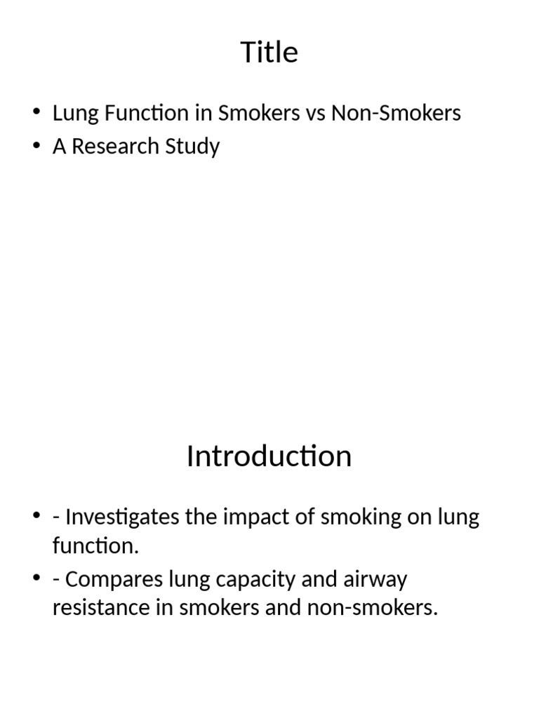 Smoking's Impact on Lung Function | PDF