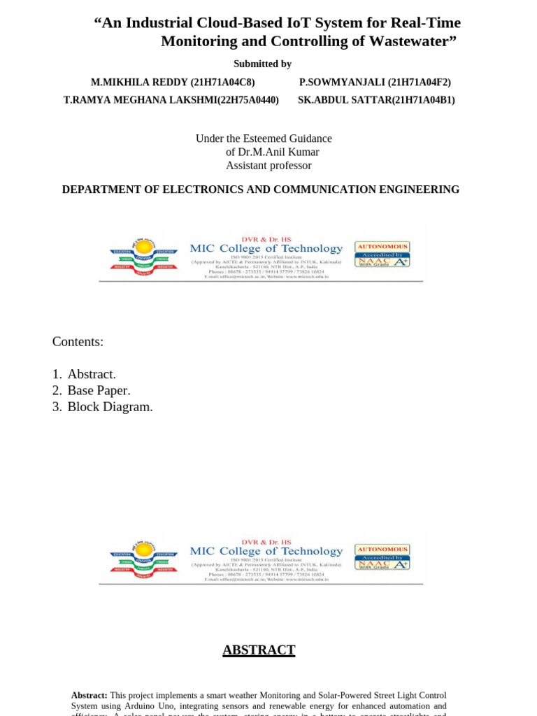 Review Model Ppt Pptx 1 Pdf Internet Of Things Street Light
