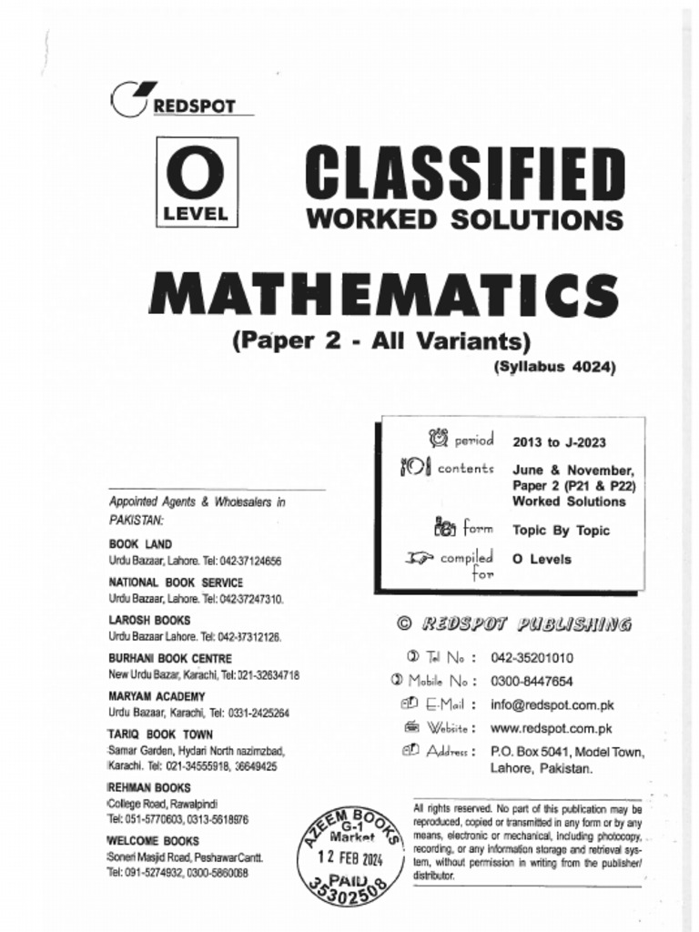 O Level Classified Math 2 | PDF