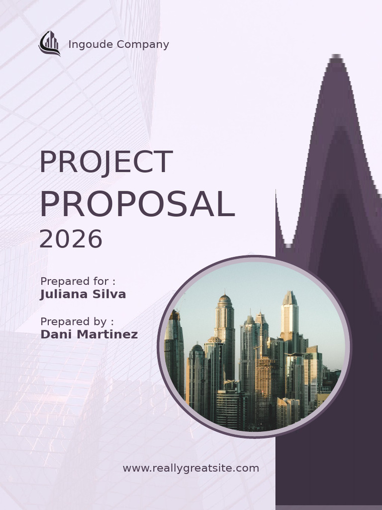 Purple Simple Project Proposal Cover Page A4 | PDF
