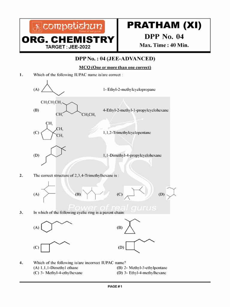 DPP-04 Org. Chemistry | PDF