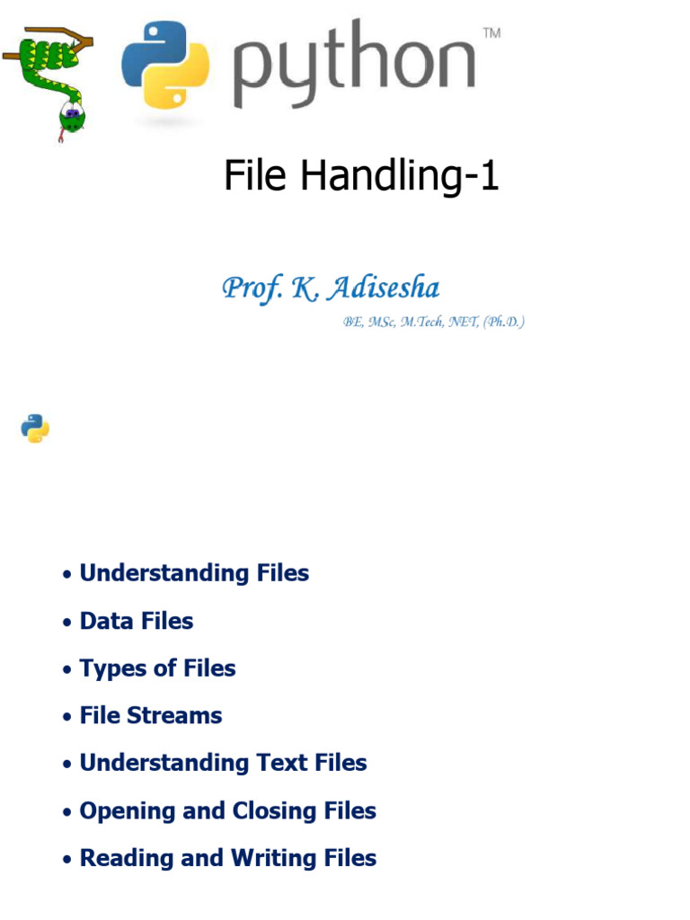 File_I&O | PDF | Comma Separated Values | Computer File