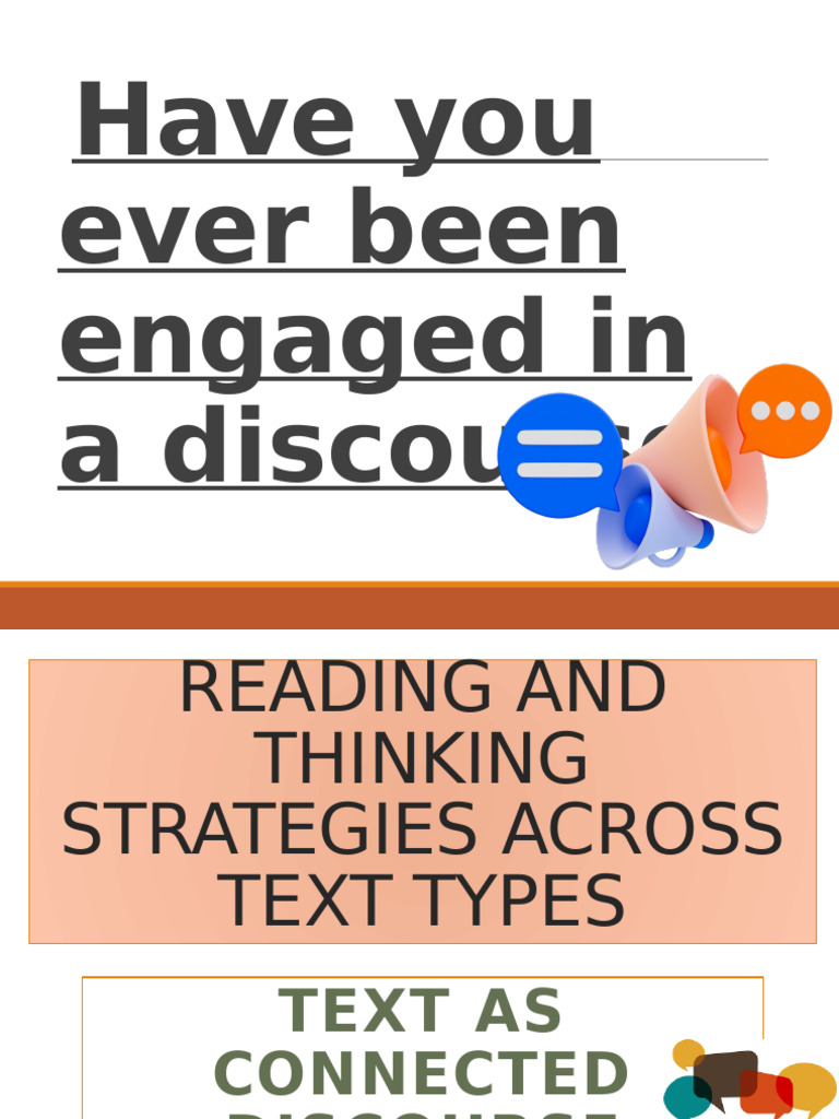 LESSON 3 DISCOURSE | PDF | Discourse | Human Communication
