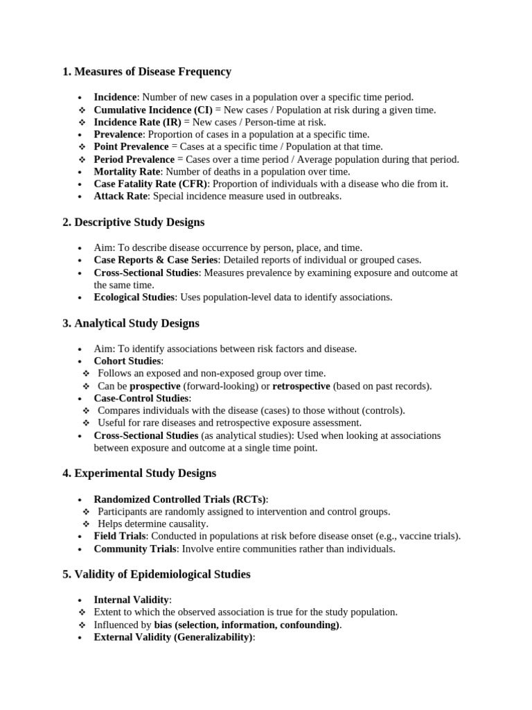 Brief Summary Unit - 2 Epi | PDF | Epidemiology | Methodology
