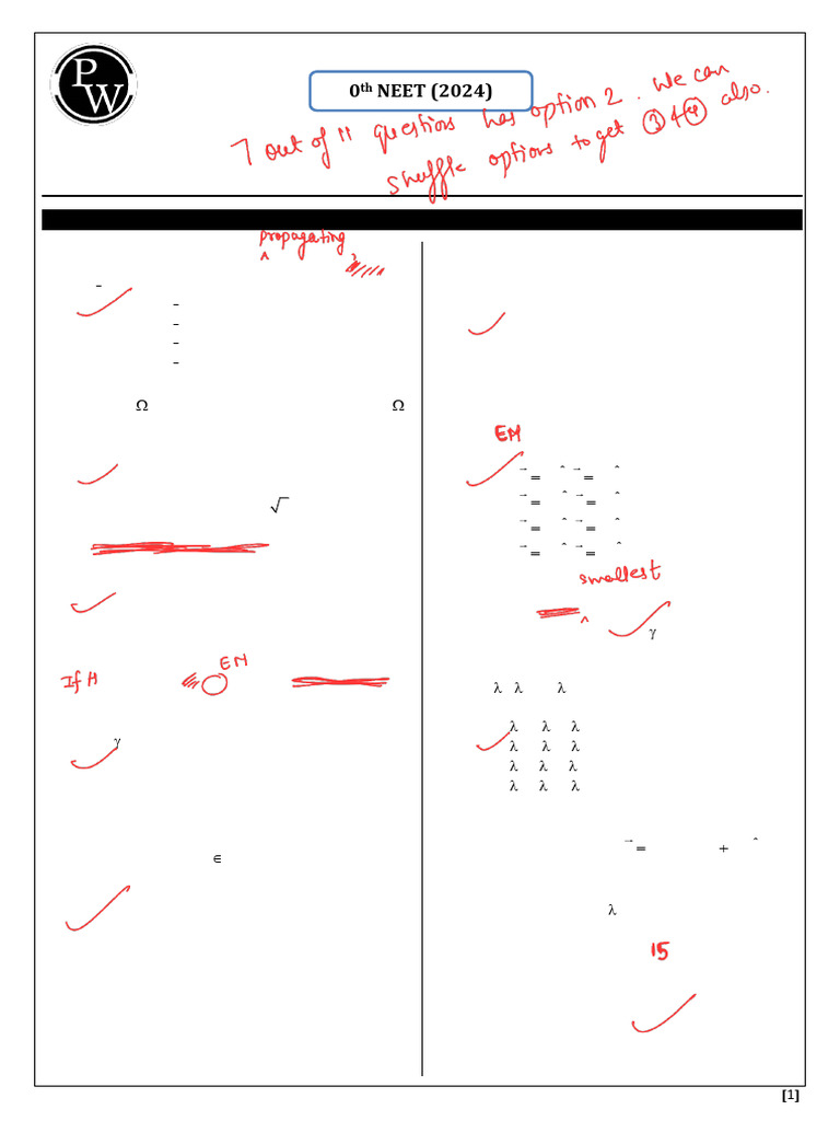 QC 2 (VPRP, EM Waves Full) | PDF | Waves | Wavelength
