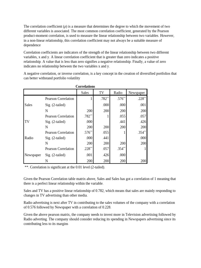 The Correlation Coefficient Pdf Descriptive Statistics Applied