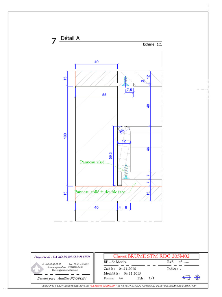 Chevet BRUME STM-RDC-205M02 - Plan 02 | PDF