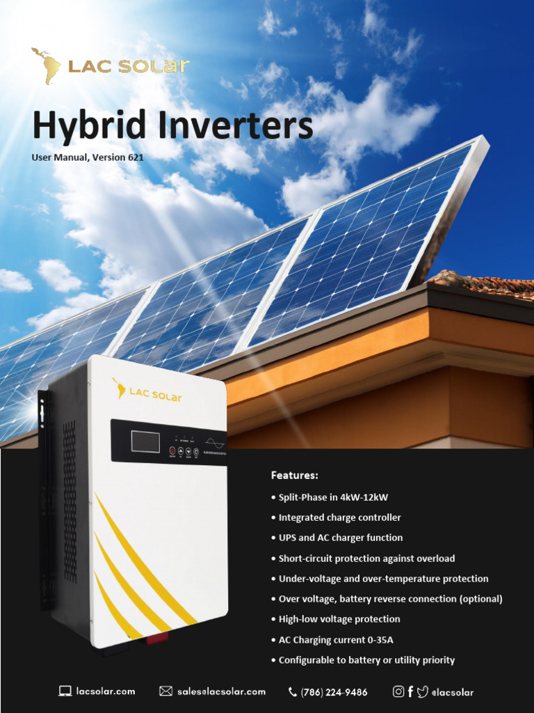 LAC Solar Hybrid Inverters User Manual | PDF | Power Inverter | Direct ...