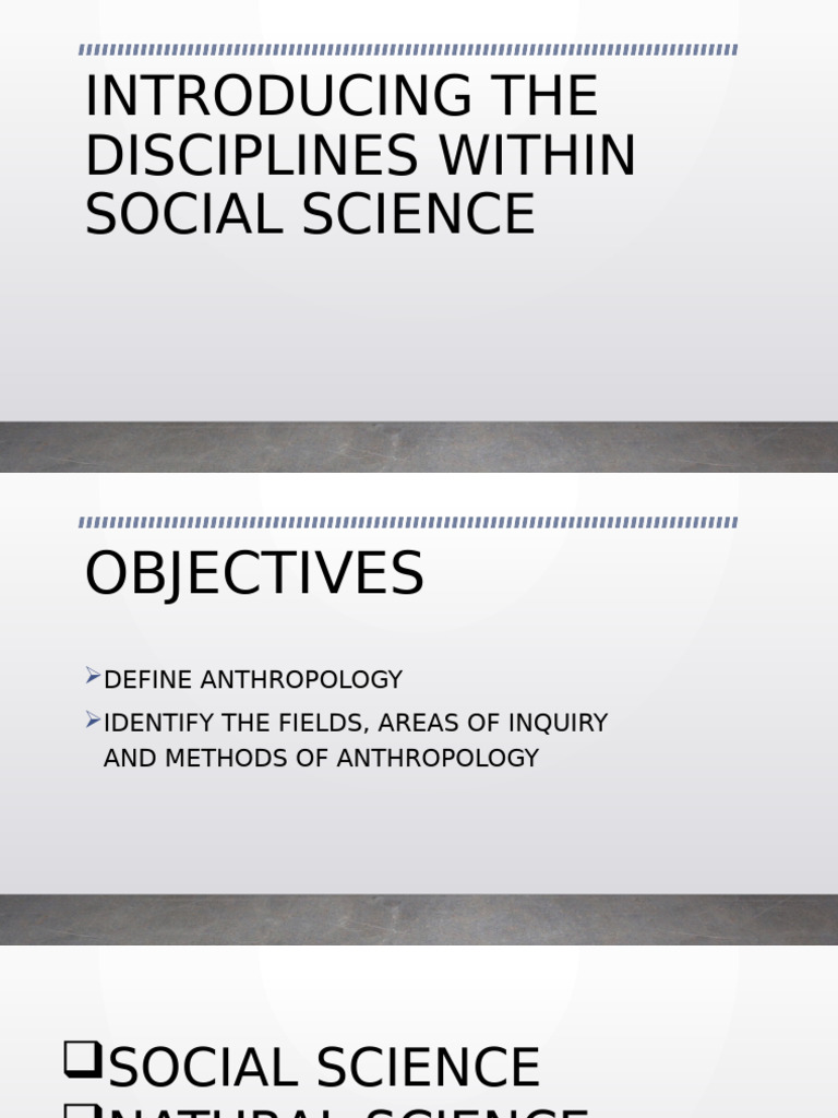 Introducing The Disciplines Within Social Science | PDF