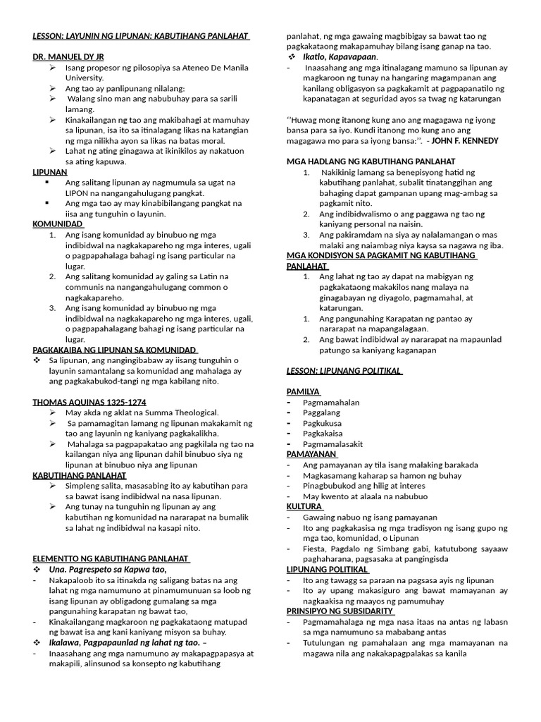 Esp Reviewer Q1 G9 | PDF