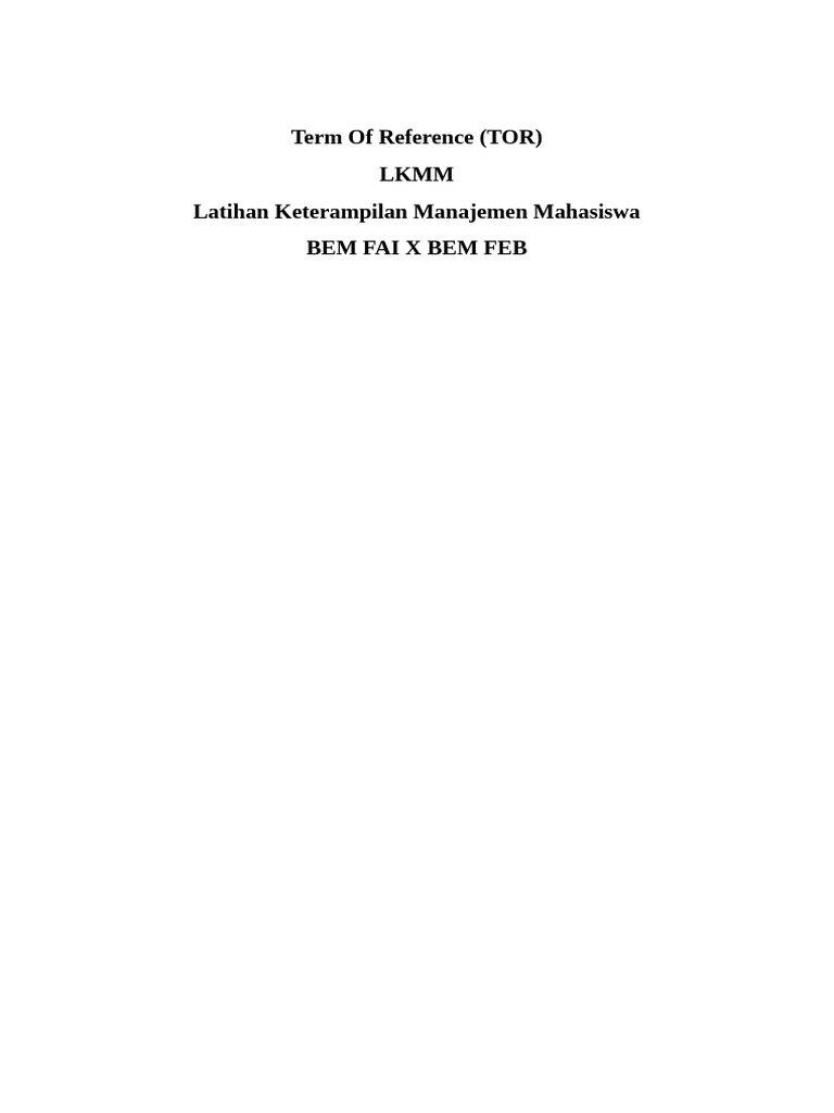LKMM: Pelatihan Manajemen Mahasiswa | PDF