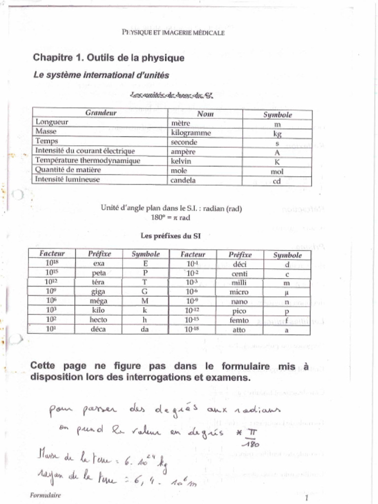 Cours physique partie 1 | PDF