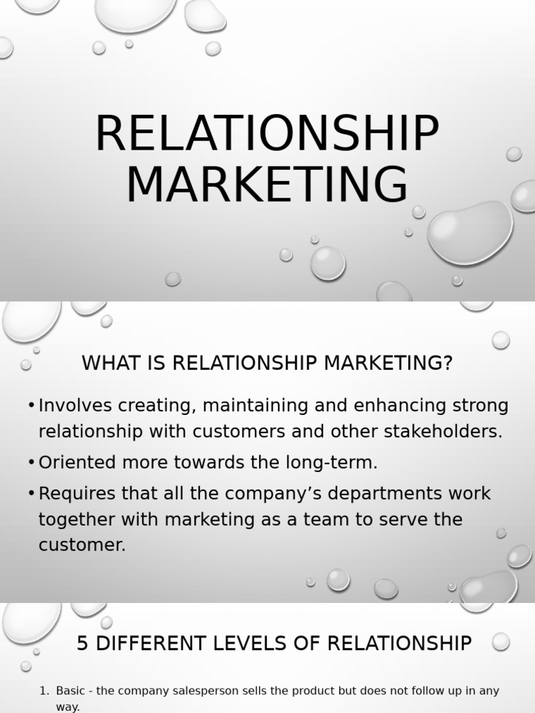 Relationship Marketing | PDF | Marketing | Sales