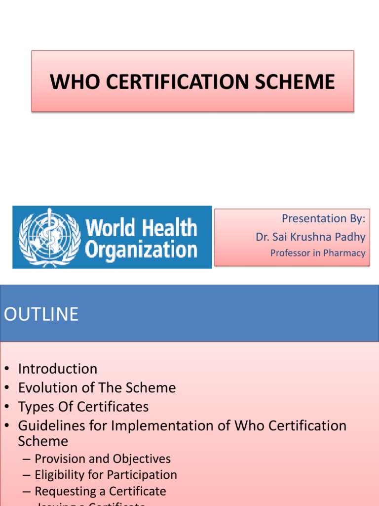 Who Certification Scheme | PDF | Pharmaceutical Drug | Pharmaceutical
