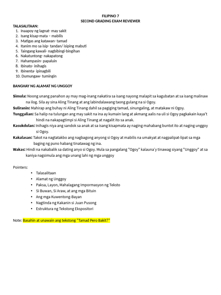 Q2 Exam Reviewer | PDF