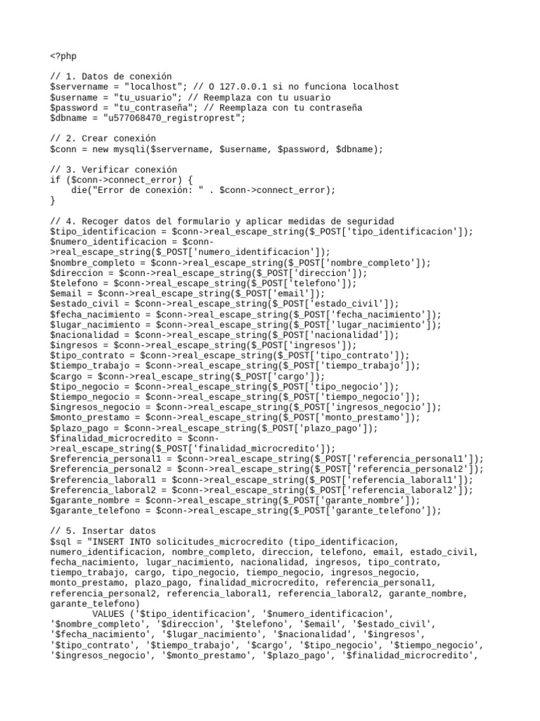 Conexion PHP | PDF | SQL | Modelo de datos