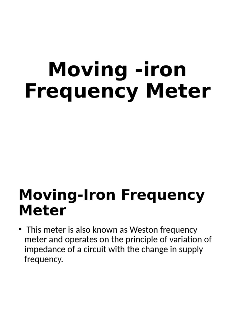 Moving - Iron Frequency Meter | PDF