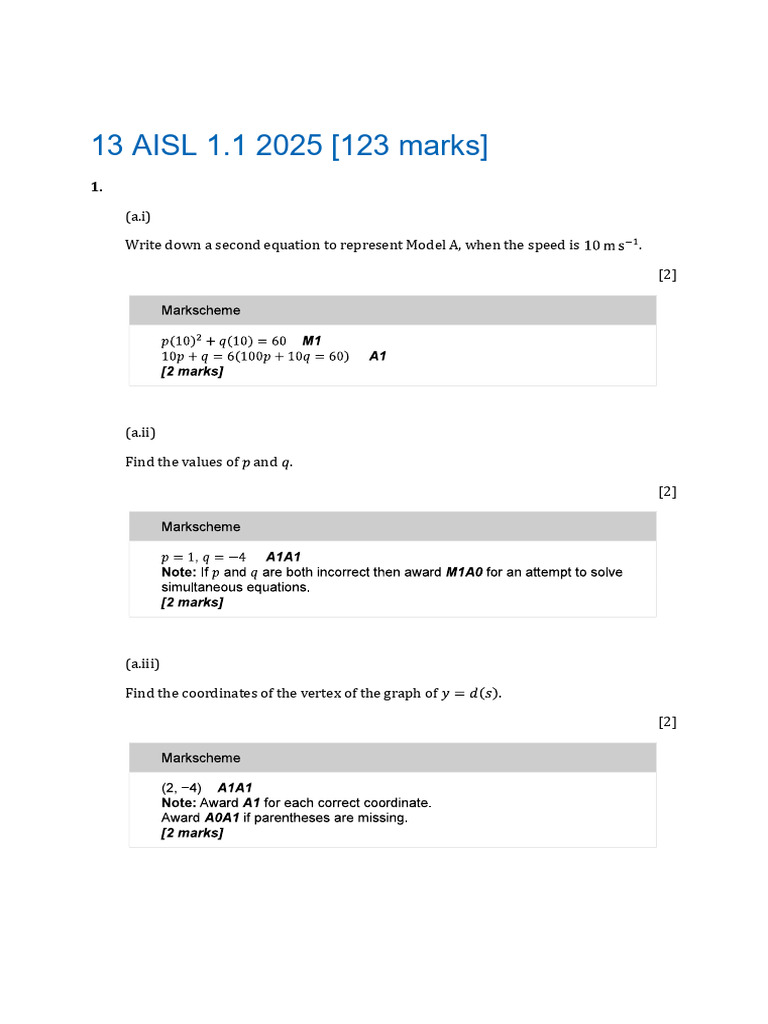 13 AISL 1.1 2025 Pre Assignment ANSWERS | PDF | Mathematical Concepts | Combinatorics