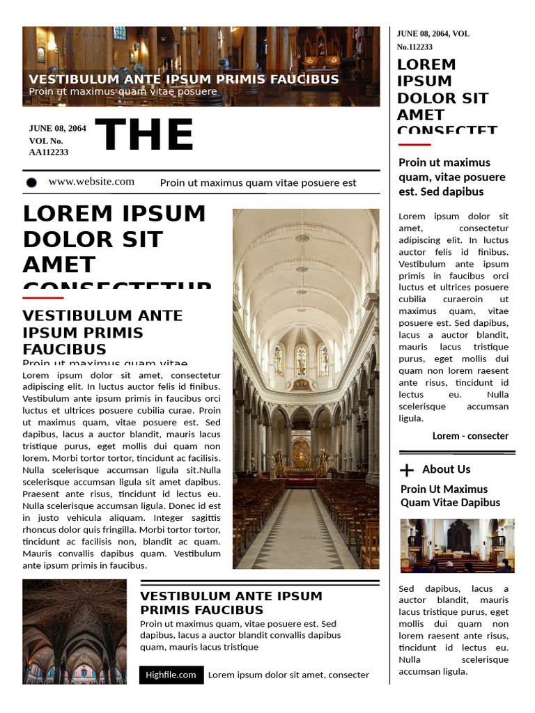 Classic Newspaper Template | PDF