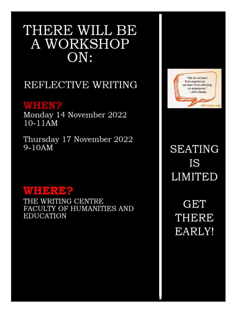 Reflective Writing Workshop | PDF
