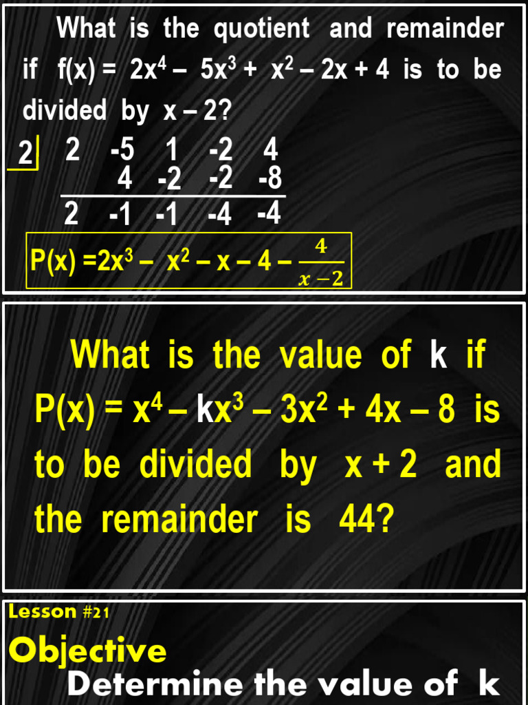 Lesson 21 Pdf Polynomial Factorization