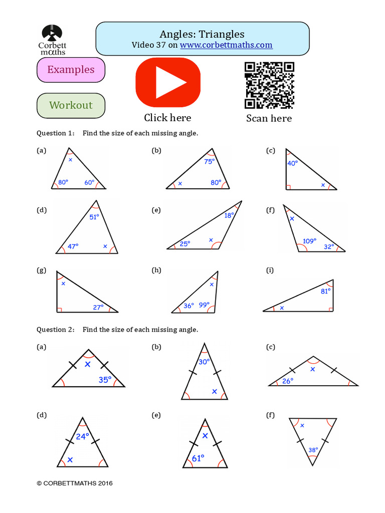 Angles in A Triangle Pdf1 | PDF | Triangle | Angle