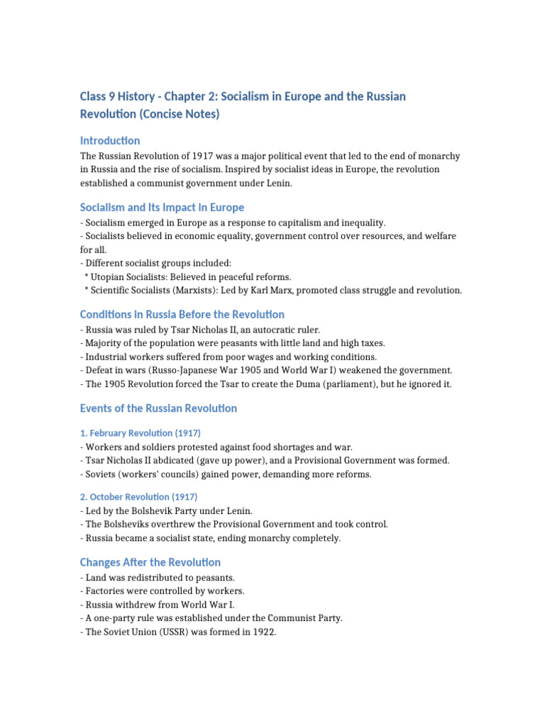 Class 9 History Chapter 2 Notes | PDF