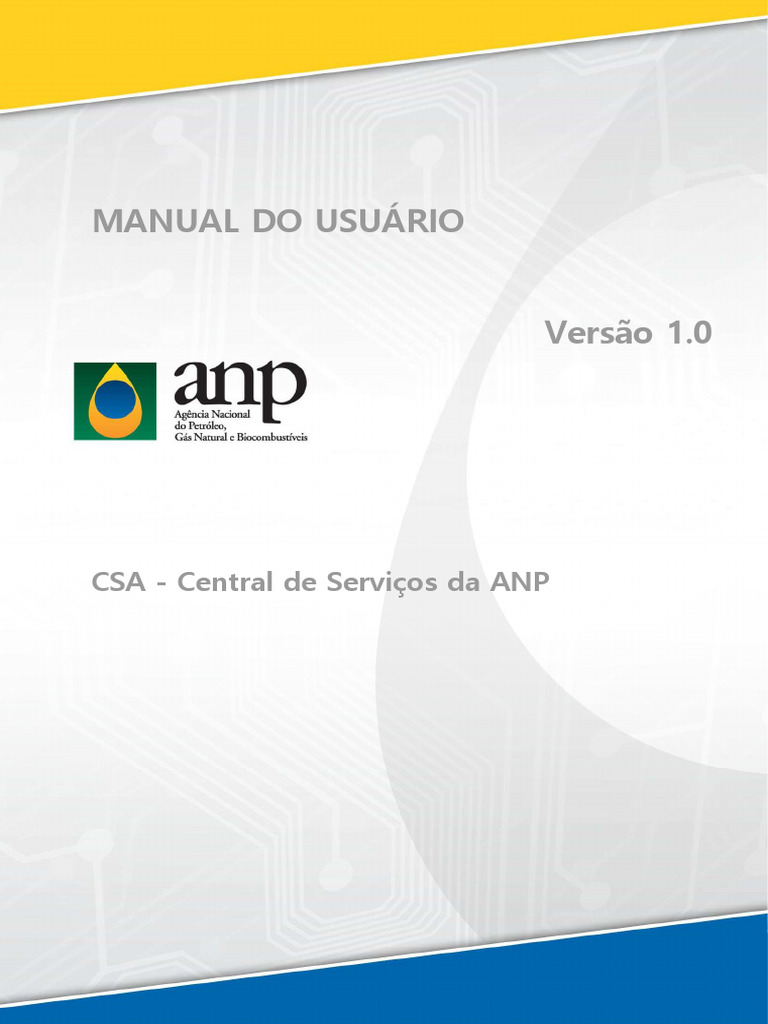 Manual do Usuário da CSA ANP | PDF | Autenticação | Senha