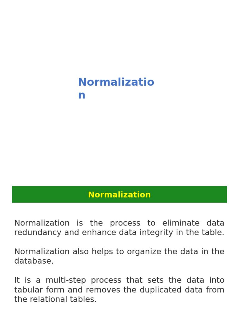 Unit II-Normalization | PDF | Information Science | Information Technology Management